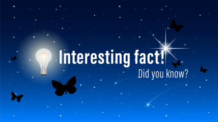 Interesting fact inscription banner Royalty Free Vector
