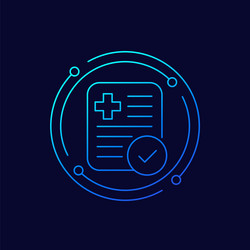 Medical bill icon linear design Royalty Free Vector Image