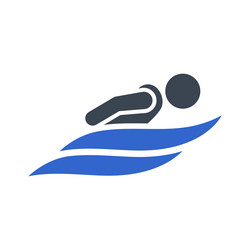 Swimming exercise icon Royalty Free Vector Image