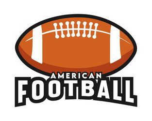 American football logo Royalty Free Vector Image