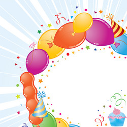 Party balloon frame Royalty Free Vector Image - VectorStock