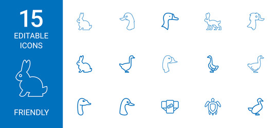 5 friendly icons Royalty Free Vector Image - VectorStock