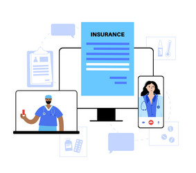 Health insurance agents Royalty Free Vector Image