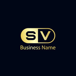 Initial letter sv logo template design Royalty Free Vector