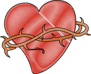 Sacred heart catholic symbol Royalty Free Vector Image