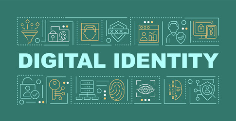 Iot in business word concepts turquoise banner Vector Image