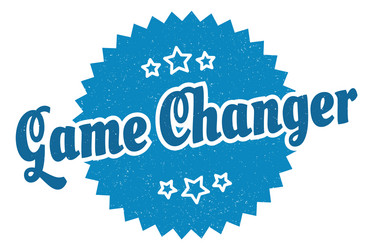 Game changer sign round vintage Royalty Free Vector Image