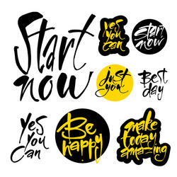 Motivational lettering positive message Royalty Free Vector