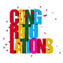Congratulations template design Royalty Free Vector Image