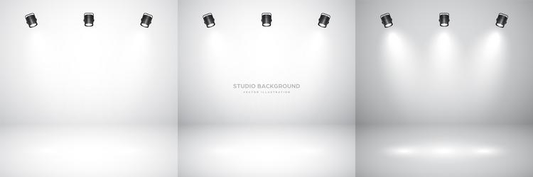 Empty gray studio abstract backgrounds Royalty Free Vector