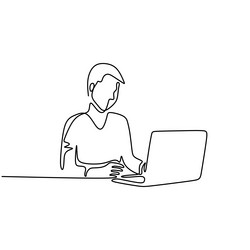 Office Desk Computer Line Drawing Vector Images (over 1,200)