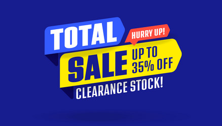 Total sale event advertisement poster template Vector Image