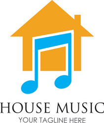 House music logo images design template Royalty Free Vector