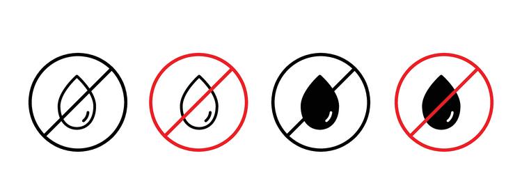 Oil free icon set palm non greasy fat control Vector Image