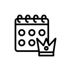 Vip event event planning icon with black filled Vector Image