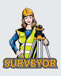 Surveyor Geodesy Cartoon Vector Images (61)