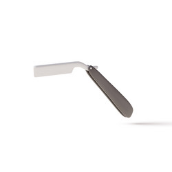 3d realistic two straight razor on a white Vector Image