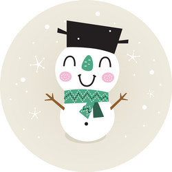 Lurking cartoon snowman Royalty Free Vector Image