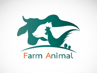 Farm Animal Label Set Royalty Free Vector Image