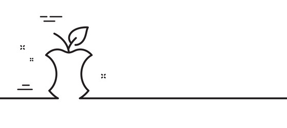 Organic waste icon apple core sign Royalty Free Vector Image