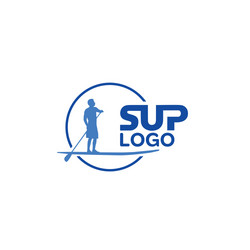 Stand up paddle boarding sup Royalty Free Vector Image