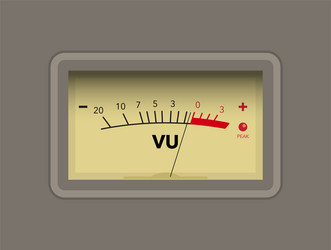 Vu meter Royalty Free Vector Image - VectorStock