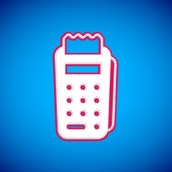 White pos terminal with inserted credit card Vector Image