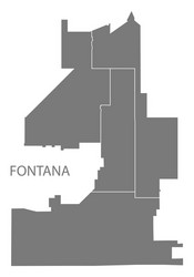 Modern city map - fontana california Royalty Free Vector