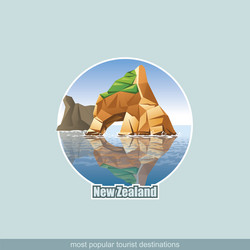 Auckland city skyline new zealand linear Vector Image