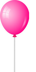 Pink shiny balloon Royalty Free Vector Image - VectorStock