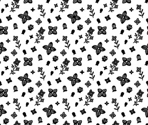 Cute colorless pattern in small flower Royalty Free Vector