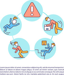 Fall detection concept icon Royalty Free Vector Image