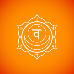 Chakra svadhishthana symbol Royalty Free Vector Image
