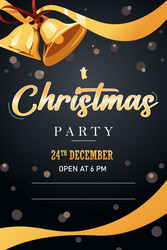 Christmas party invitation card Royalty Free Vector Image