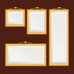 Wooden picture frame Royalty Free Vector Image