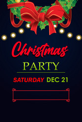 Christmas party invitation card Royalty Free Vector Image