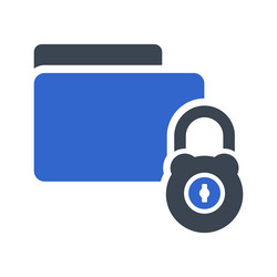 Folder security icon Royalty Free Vector Image