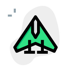 Jet fighter aircraft with twin engines Royalty Free Vector