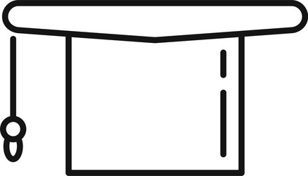 Graduation hat icon outline student life Vector Image