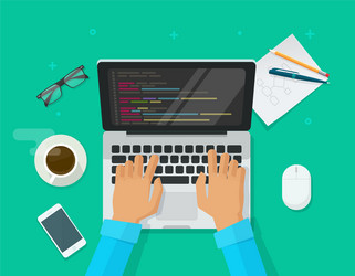 Software developer character programmer Royalty Free Vector