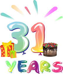 31 Years Anniversary Vector Images (over 460)