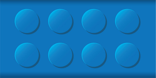 Colorful lego square shape block icon toy Vector Image