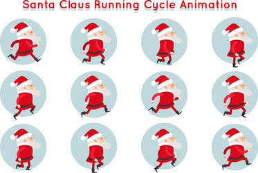 Santa Running Vector Images (over 1,400)