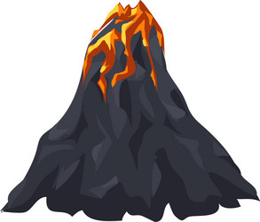 Cartoon Volcano With A Face