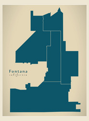 Modern city map - fontana california Royalty Free Vector