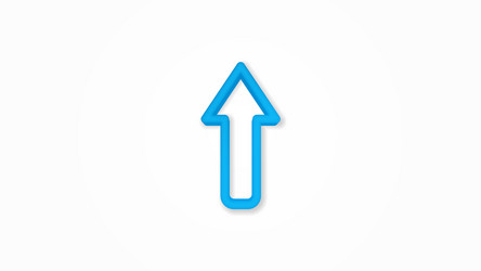 Up arrow thin line icon linear symbol Royalty Free Vector