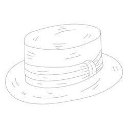 Police hat cap line icon Royalty Free Vector Image