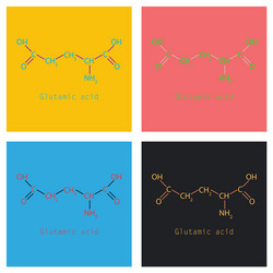 Glutamic amino acid molecule Royalty Free Vector Image