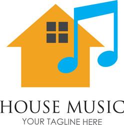 House music logo images design template Royalty Free Vector
