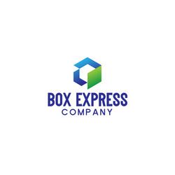 Minimalist speed company simple box logo design Vector Image